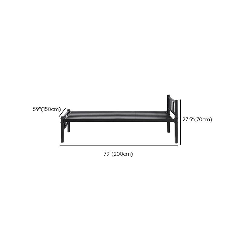 Black Metal Wire-Grid Bed Frame Industrial Style Iron High Open-Frame