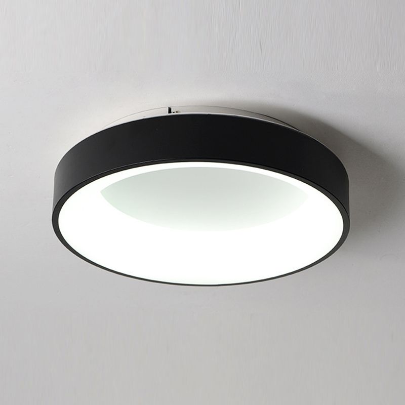 Modern Style Circle Shade Ceiling Lamp Metal 1 Headed Ceiling Lighting