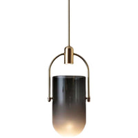 Unique Shape Contemporary Hanging Light Fixture with Glass Shade for D