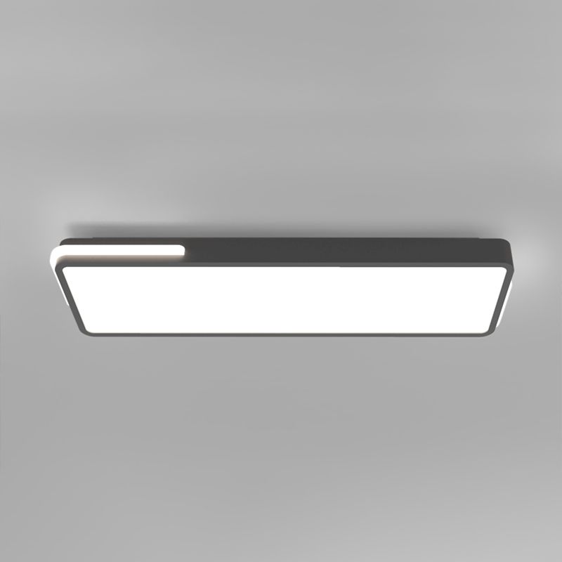 Metal Rectangular Led Flush Mount Light Fixture Modern Office Flush Mo