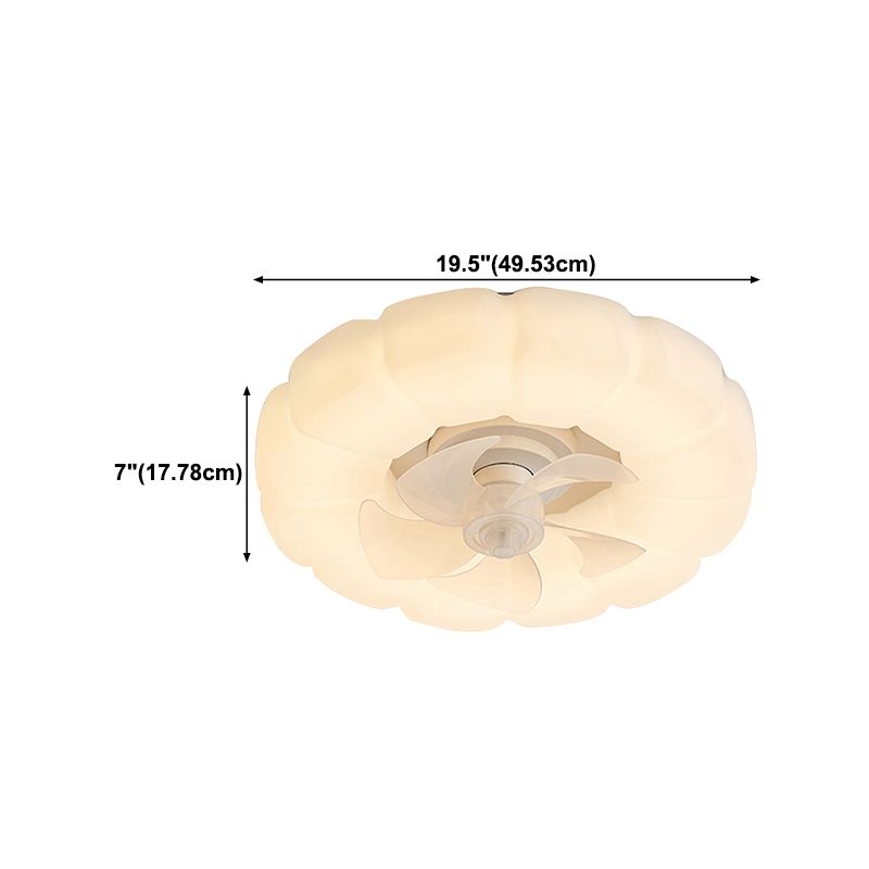 Metal Circular Ceiling Fan Light Nordic Style LED Ceiling Mounted Ligh