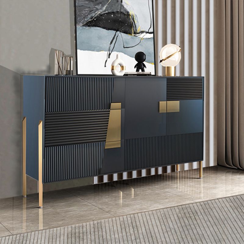 Glam Buffet Table Engineered Wood Sideboard Buffet with Drawers for Di