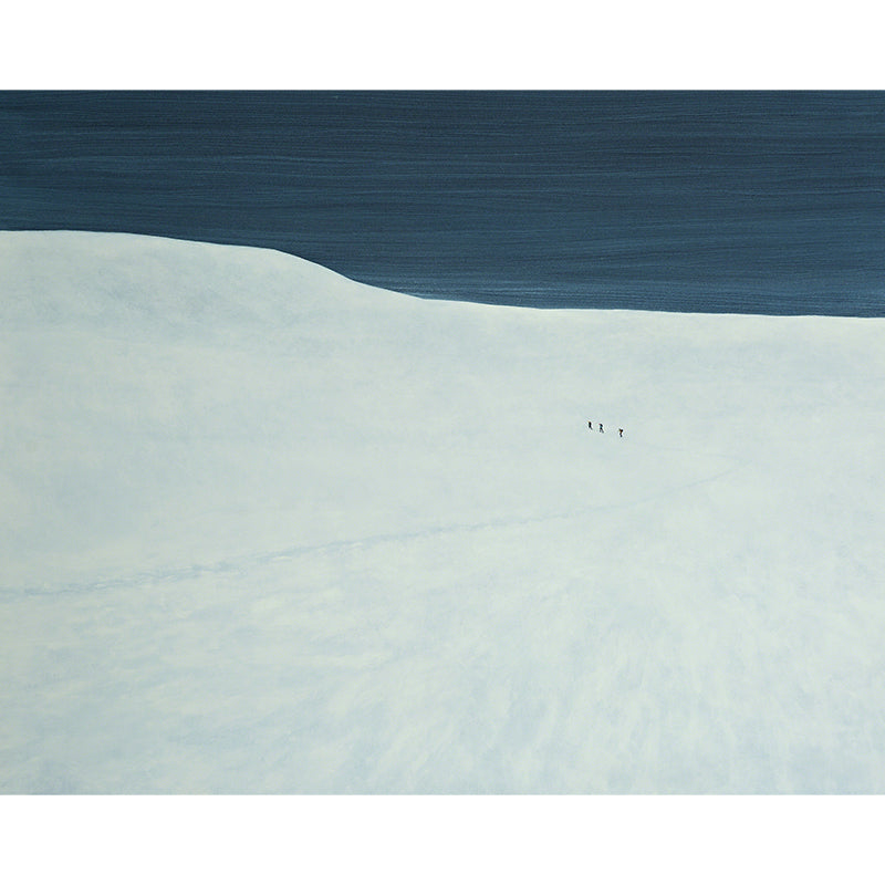 Modern Aesthetics Girls Mural Wallpaper Snowfield and Figures White Wa