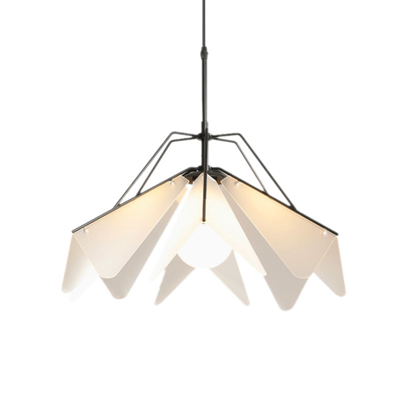 Creative White Hanging Light Paper-Airplane Shape 1 Light Acrylic Ceil