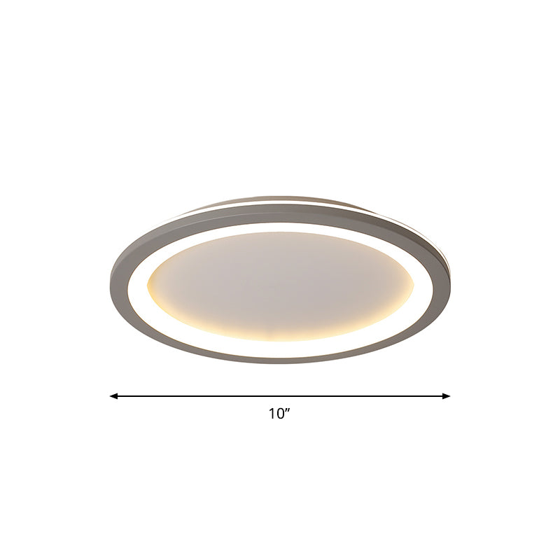 Minimalist Disc Shaped Flush Light Acrylic 10"/19"/23.5" Dia LED Bedro