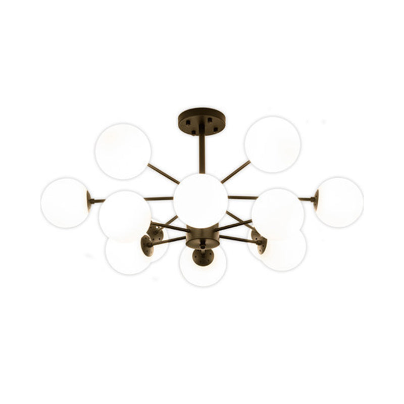 Radial Living Room Hanging Chandelier Metal 12 Bulbs Simple Drop Penda