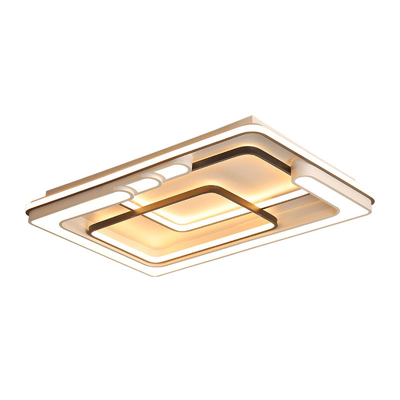 Contemporary Splicing Geometric Flush Ceiling Light Acrylic Living Roo