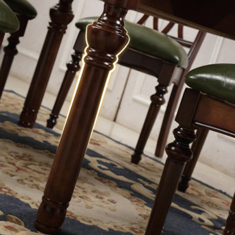 Traditional Solid Wood Dining Room Set with Rectangle Table Dining Tab