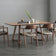 Modern Rectangle Dining Table Pine Solid Wood Table with Double Pedest