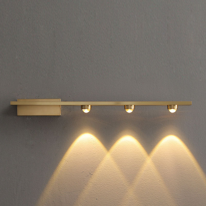 Metal Multi Lights Wall Light Fixtures Modern Style Linear Wall Mounte