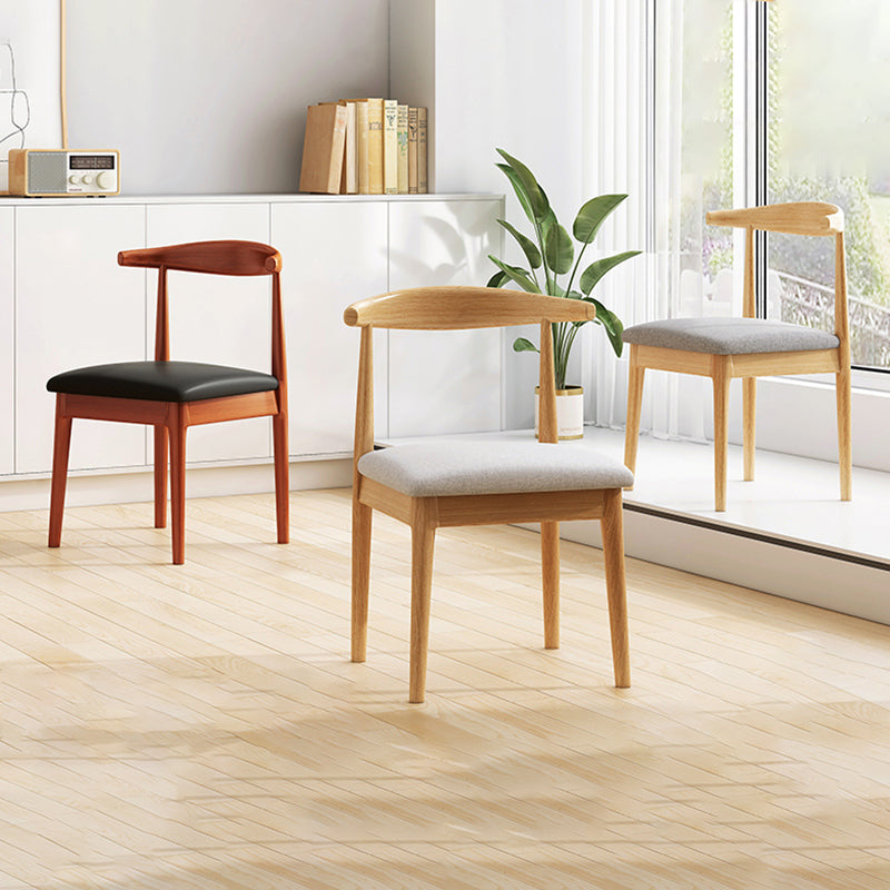 Home Contemporary Side Chair Open Back Metal Upholstered Dining Room C