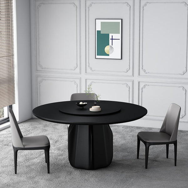 Contemporary Solid Wood Round Shape Dining Table Standard Kitchen Dini