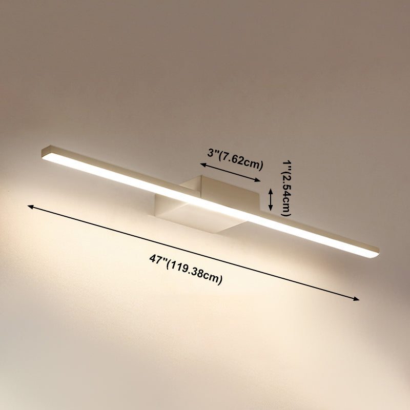 1 Light Metal Linear Mirror Wall Lighting Modern Style Wall Mounted Li