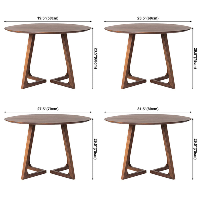 Modern Round Shape Solid Wood Dining Table Kitchen Standard Dining Tab