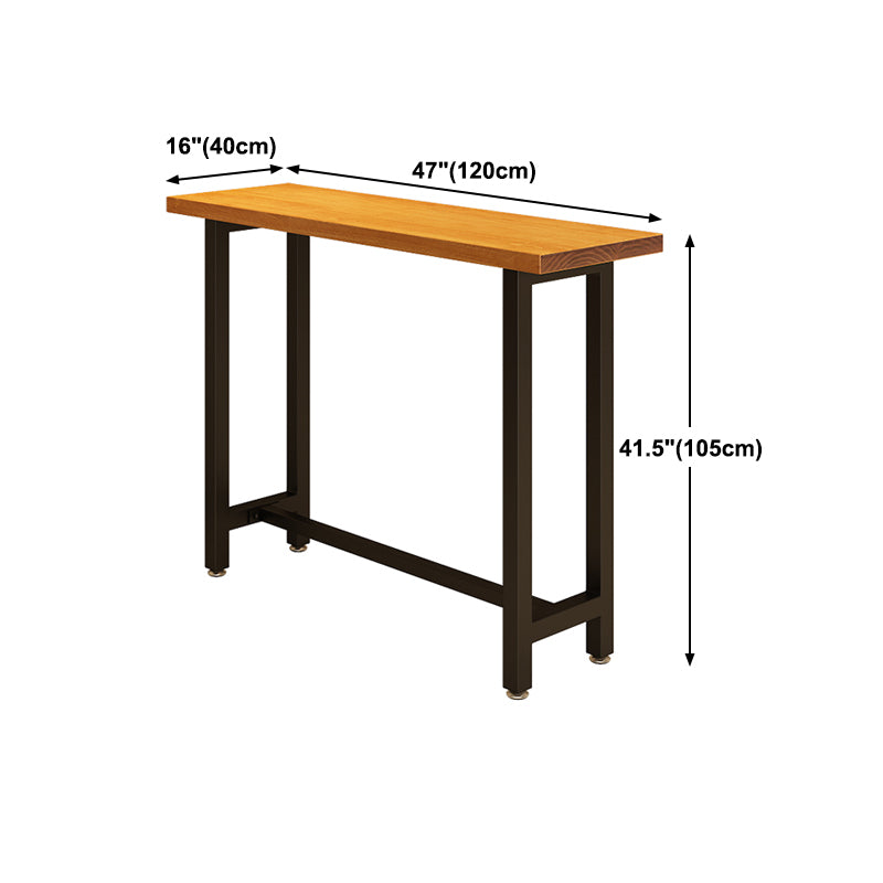 Industrial Style Bar Table Wood Top Counter Table 42-inch Height Table