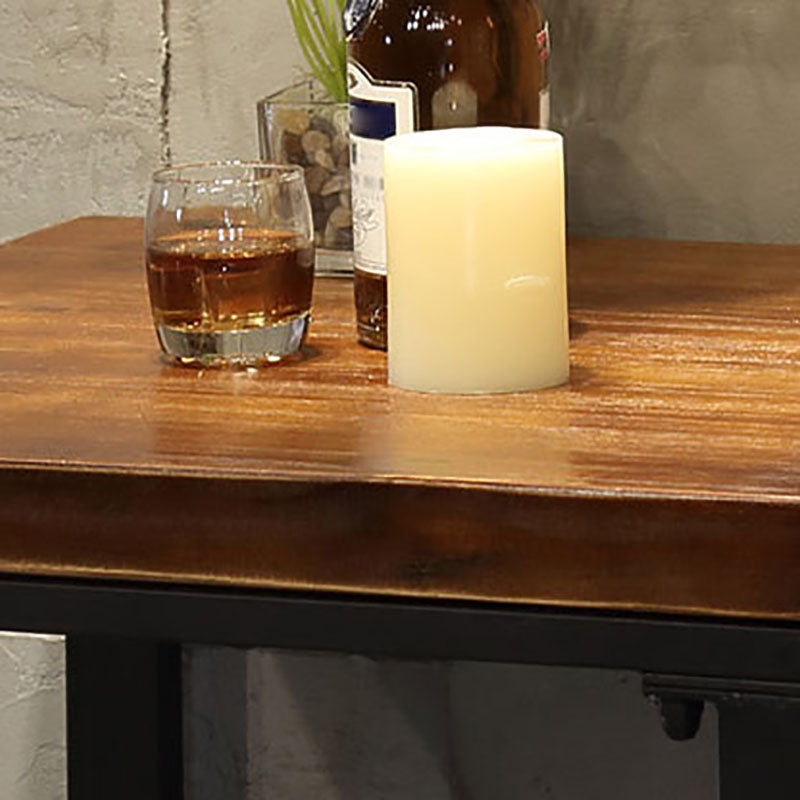 Industrial Style 42-inch Height Counter Table Wood Top Bar Table for I