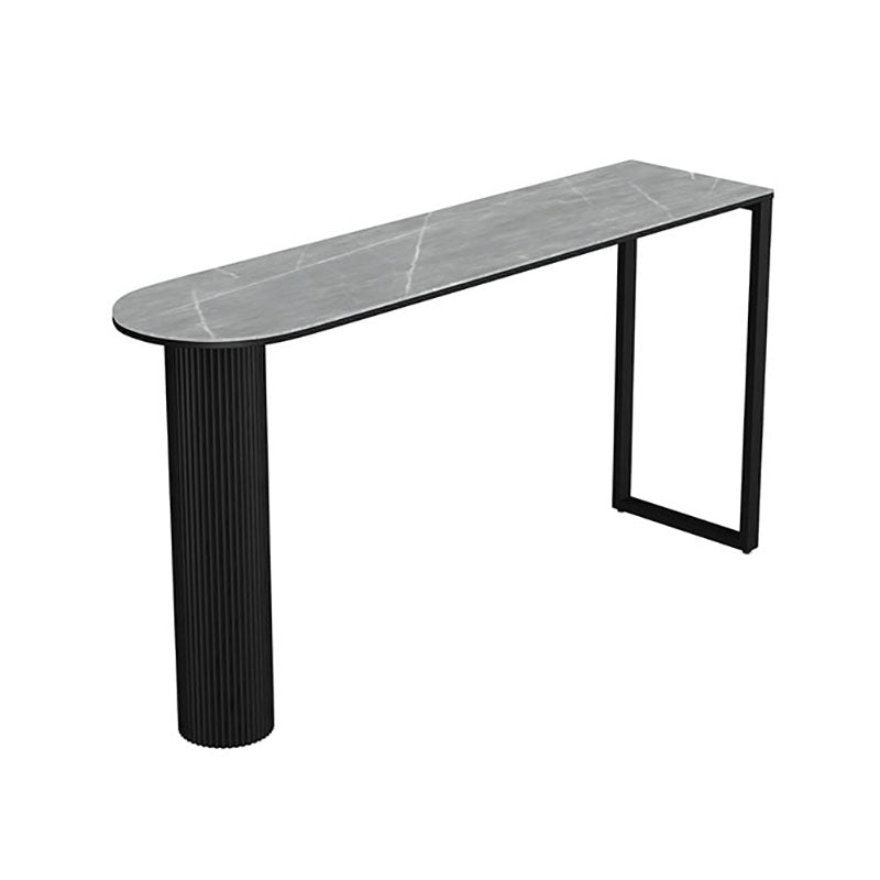 Industrial Style 42-inch Height Bar Table Stone Top Pub Table for Dini