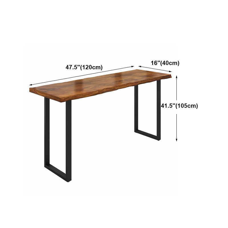 42-inch Height Cocktail Bar Table Industrial Style Wood Top Bar Table