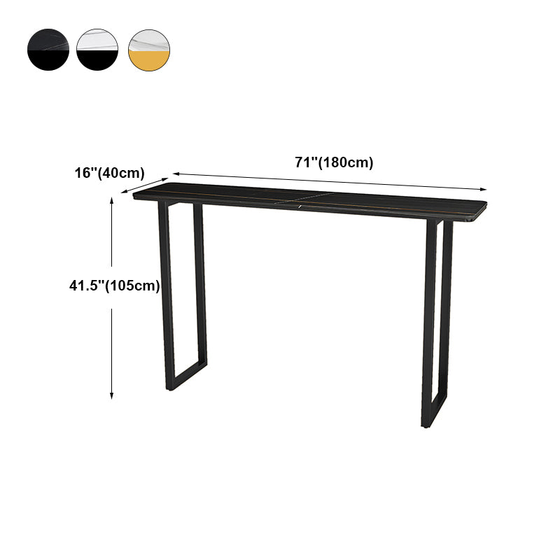 Industrial Style Stone Top Cocktail Bar Table 42-inch Height Table for