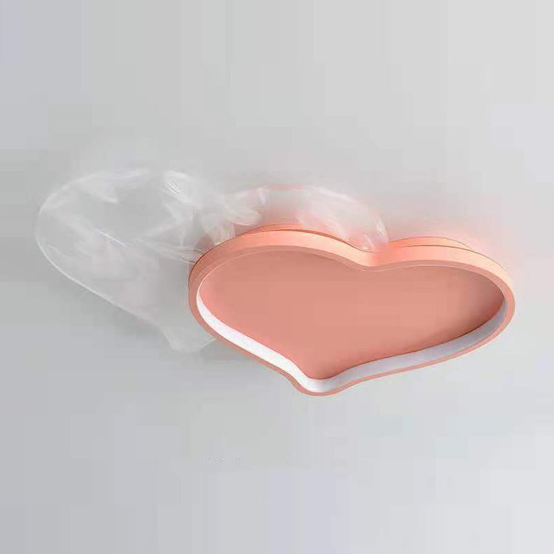 1 Light Heart Ceiling Light Modern Style Metal Ceiling Lighting for Li