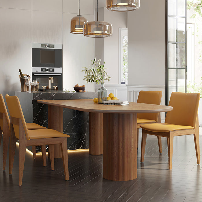 Modern Solid Wood Dining Table 3 Legs Dining Table for Home Use