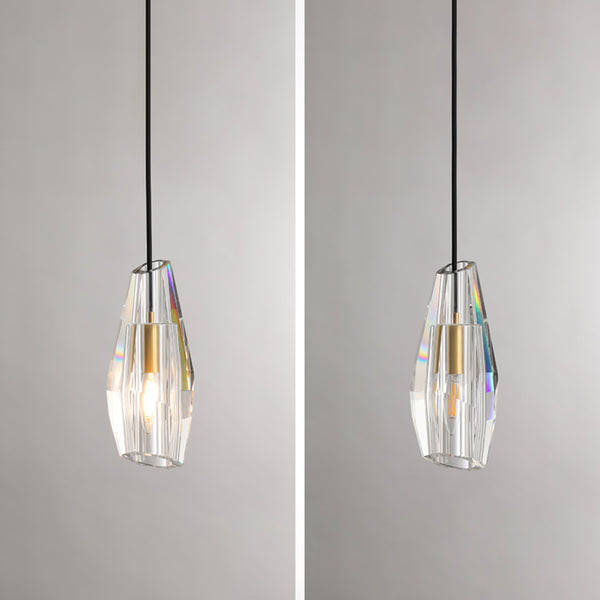 Modern Minimalist Hanging Light Crystal Pendant Lighting Fixture for D