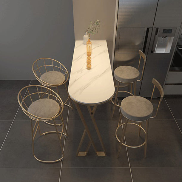 Stone Bar Counter Traditional Luxury Bar Counter with Double Pedestal