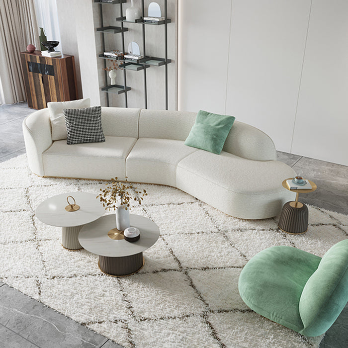 Ultra-Modern Polyester Blend Tight Back Sofa 27.56"High Tuxedo Arm Sof