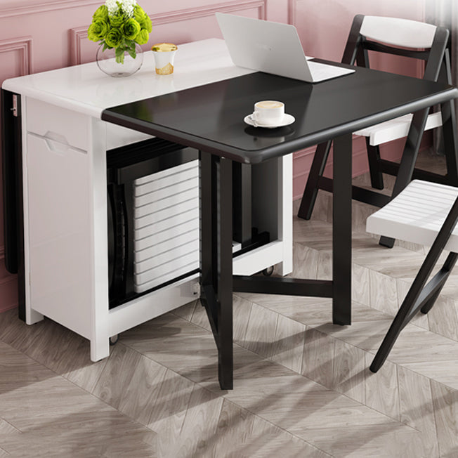 Rectangle Shape Table Contemporary Folding Dining Room Collection for
