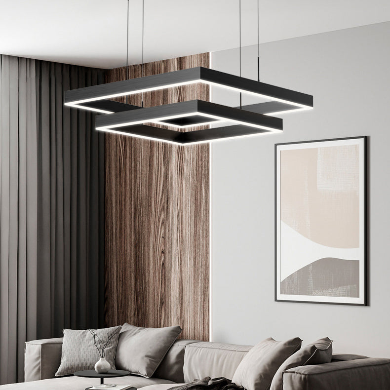 Square Shape Chandelier Lights Modern Metal Chandelier Lighting Fixtur