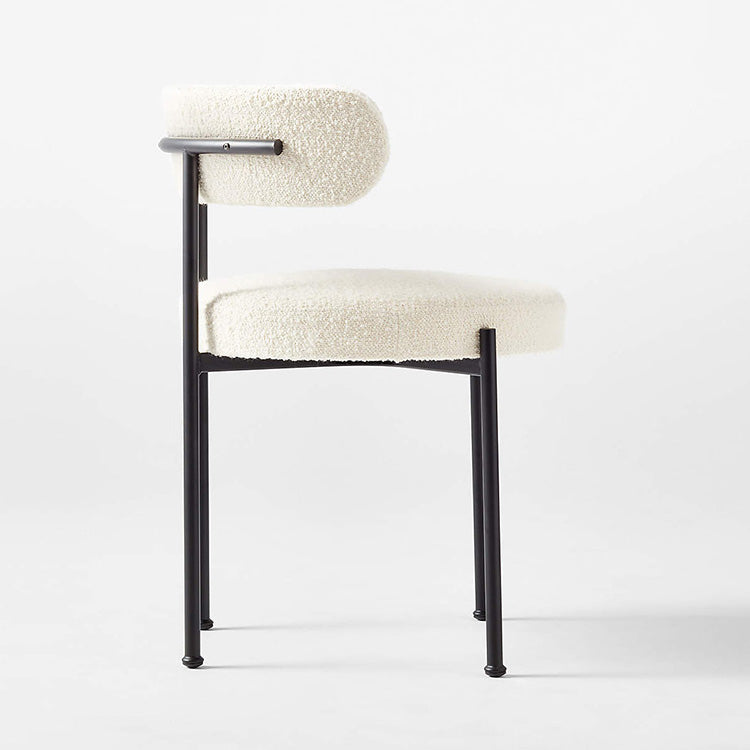 Modern Style Upholstered Side Chair Open Back Dining Chair for Dining