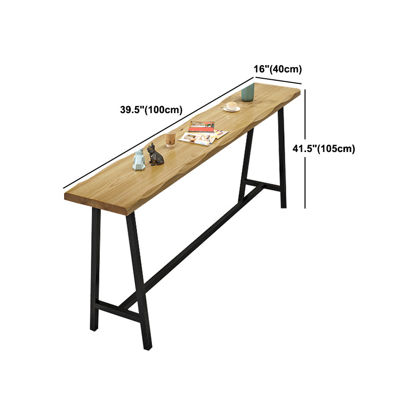 Natural Solid Wood Cocktail Bar Table Coffee Shop Footrest Counter Tab