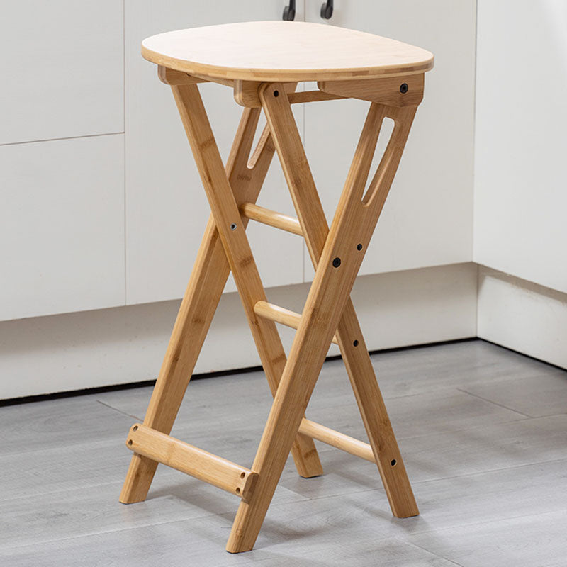 Contemporary Simple Counter Stools 24.5-inch Indoor Wood Fold Bar Stoo