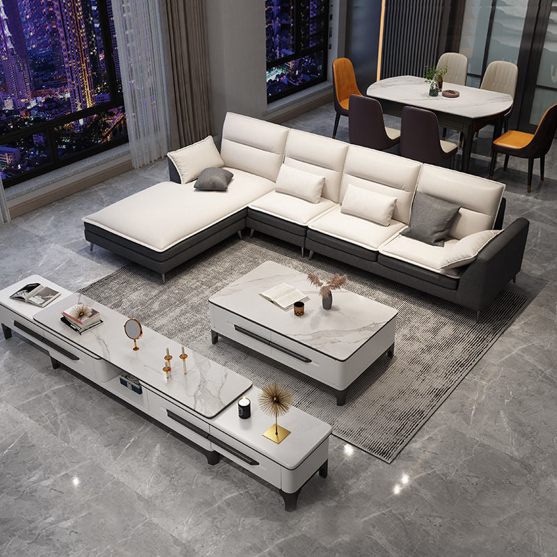 Ornate Style Rectangular Slate Plate Table Plate Metal 4 Legs Base Cof