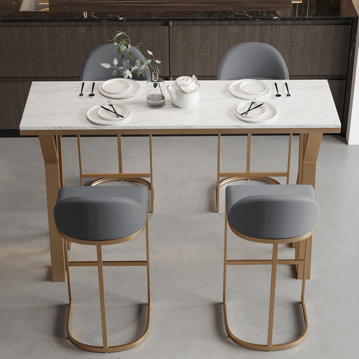 Sintered Stone Bar Table Set 1/2/5 Pieces Indoor White Bar Table with