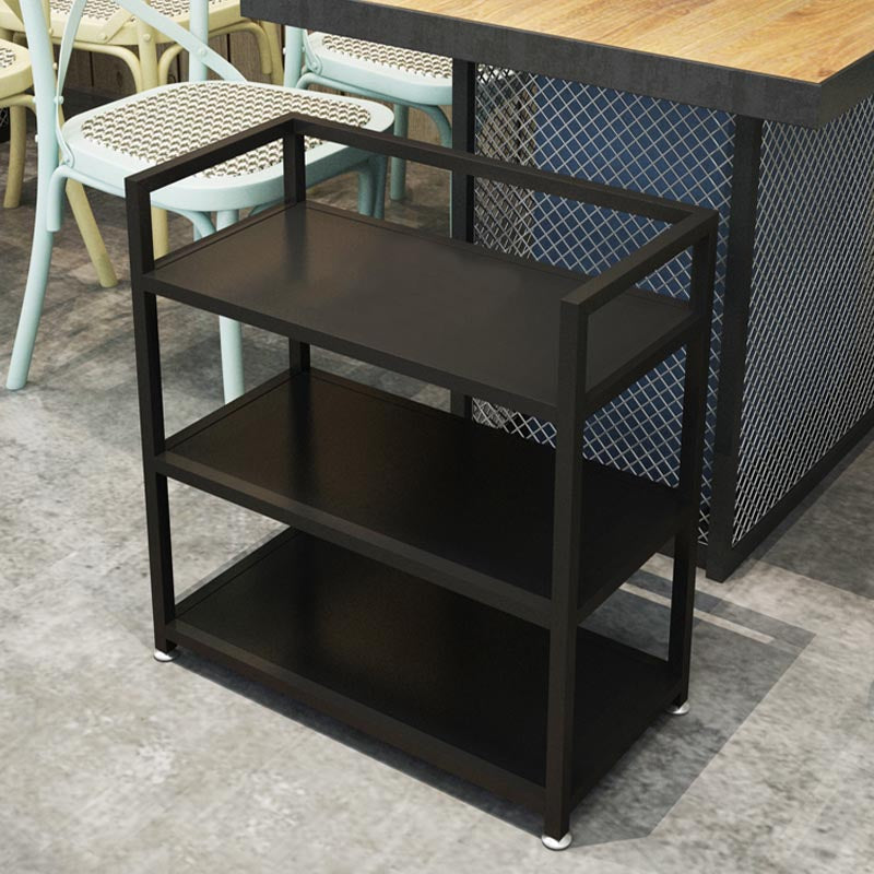 Contemporary Metal Prep Table 25.59"H Rolling Prep Table for Dining Ro