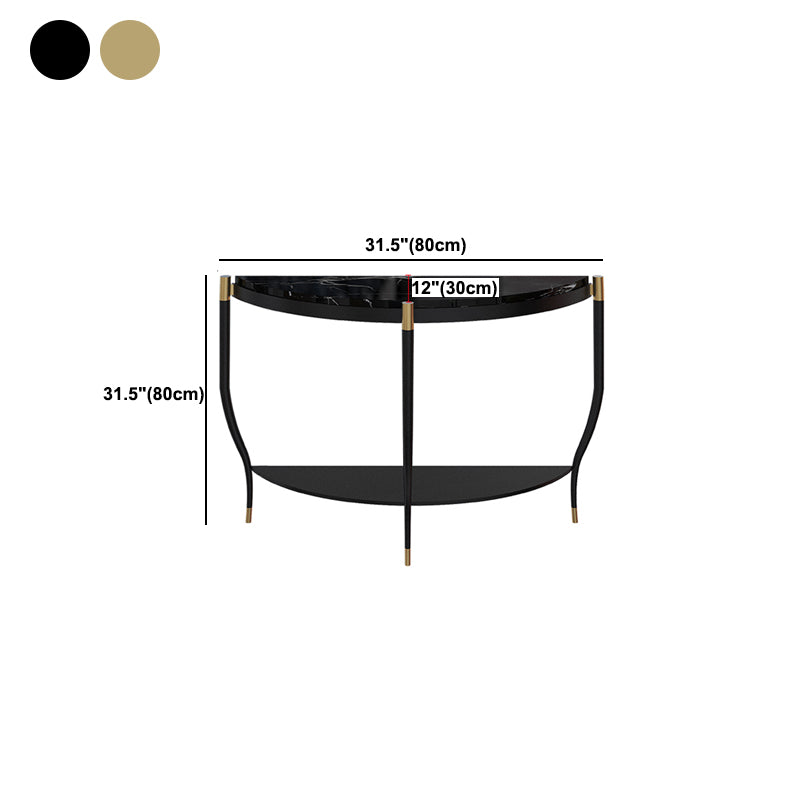 Glam Hall Console Table with 3 Legs 1-shelf Slate Moon Console Table