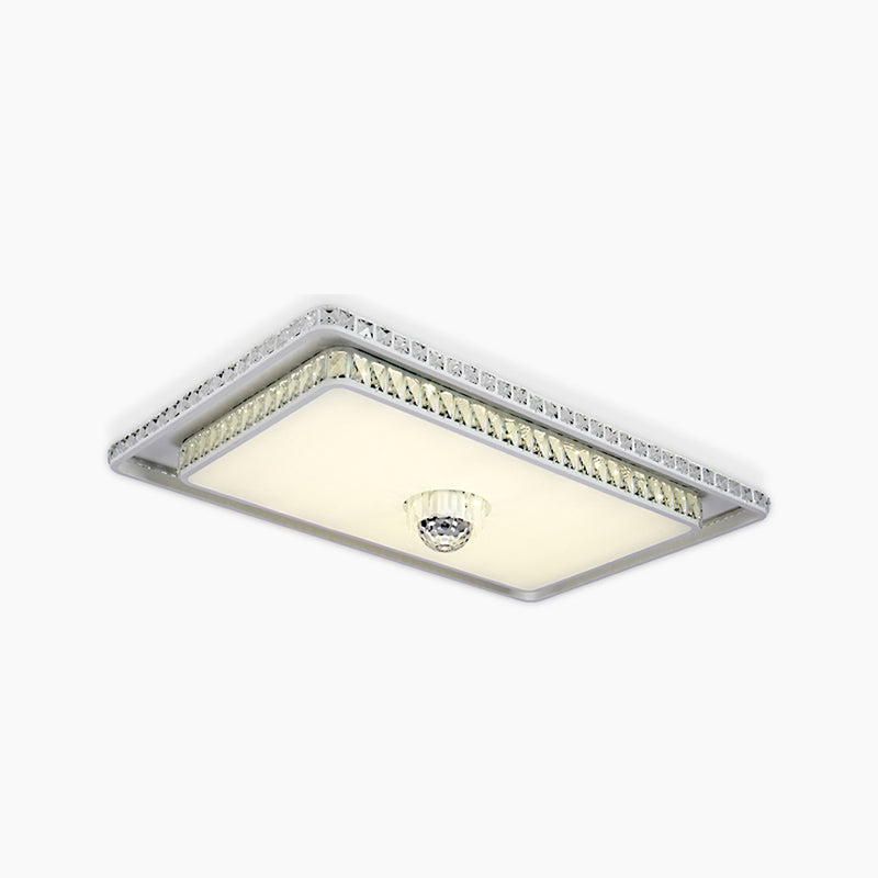 Crystal Square Ceiling Mounted Light Modern Bluetooth LED White Ceilin