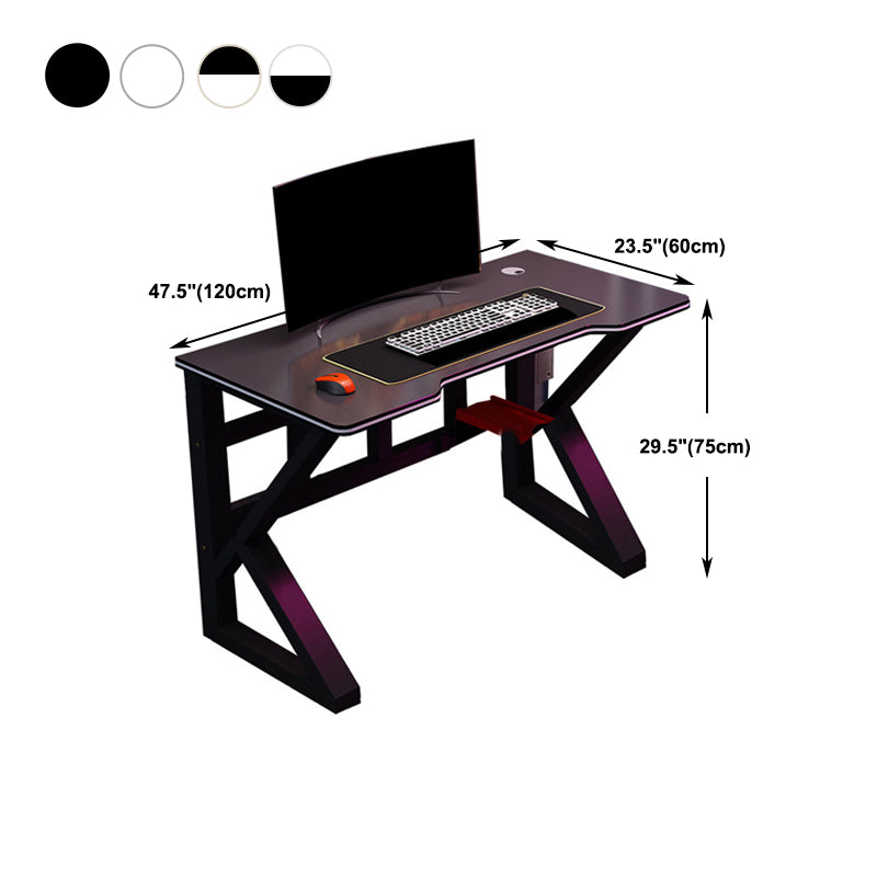 Cable Management Gaming Desk Ergonomic Rectangular Computer Desk for H