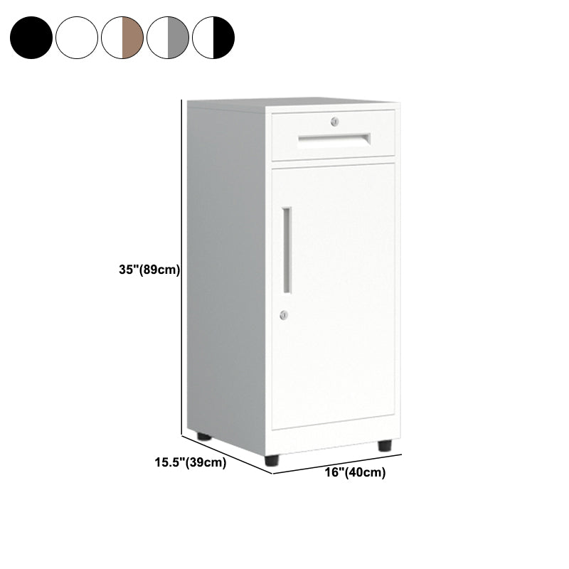 Traditional Cabinet Metal Locking Drawers and Castors Vertical Filing