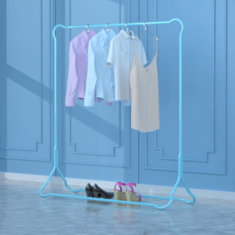 Industrial Minimalist Style Coat Rack Metallic Trestle Base Free Stand