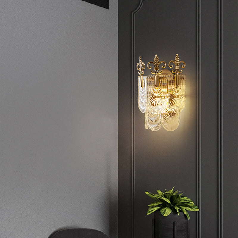 Multiple-Light Geometric Wall Sconce Light Modern Crystal Wall Sconce