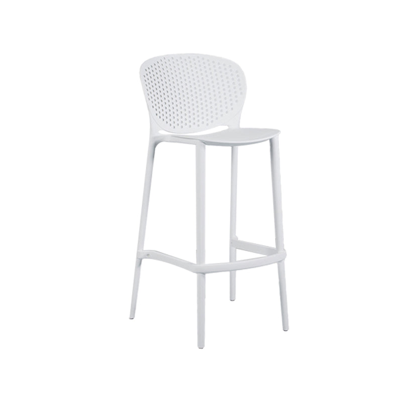 Industrial Low Back Counter Stool Plastic Counter Height Stools for Ki