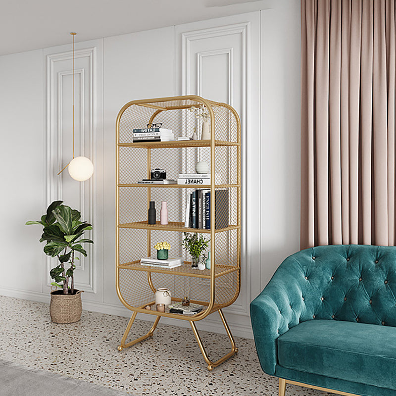 Metal Closed Back Book Shelf Vertical Etagere Shelf Bookcase for Study