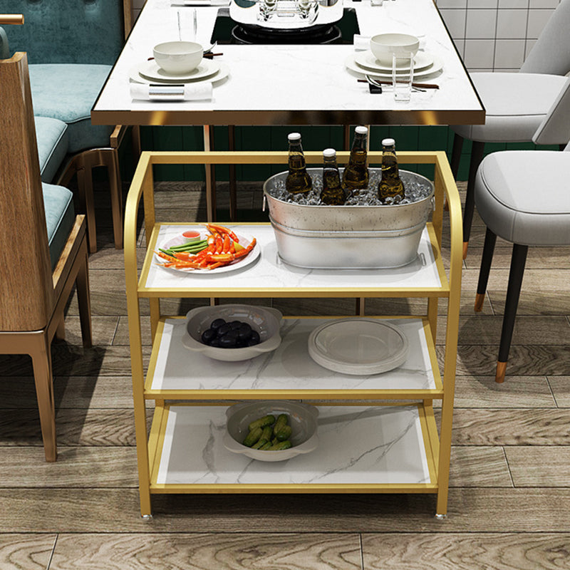 23.62"H Rolling Prep Table Modern Style Reclaimed Wood Prep Table for