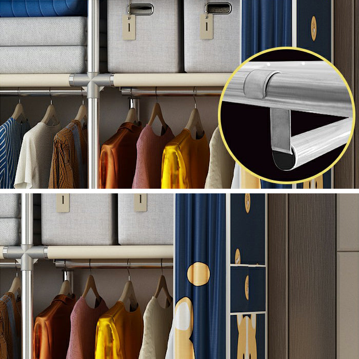 Contemporary Wardrobe Closet with Legs Metal Wardrobe Cabinet
