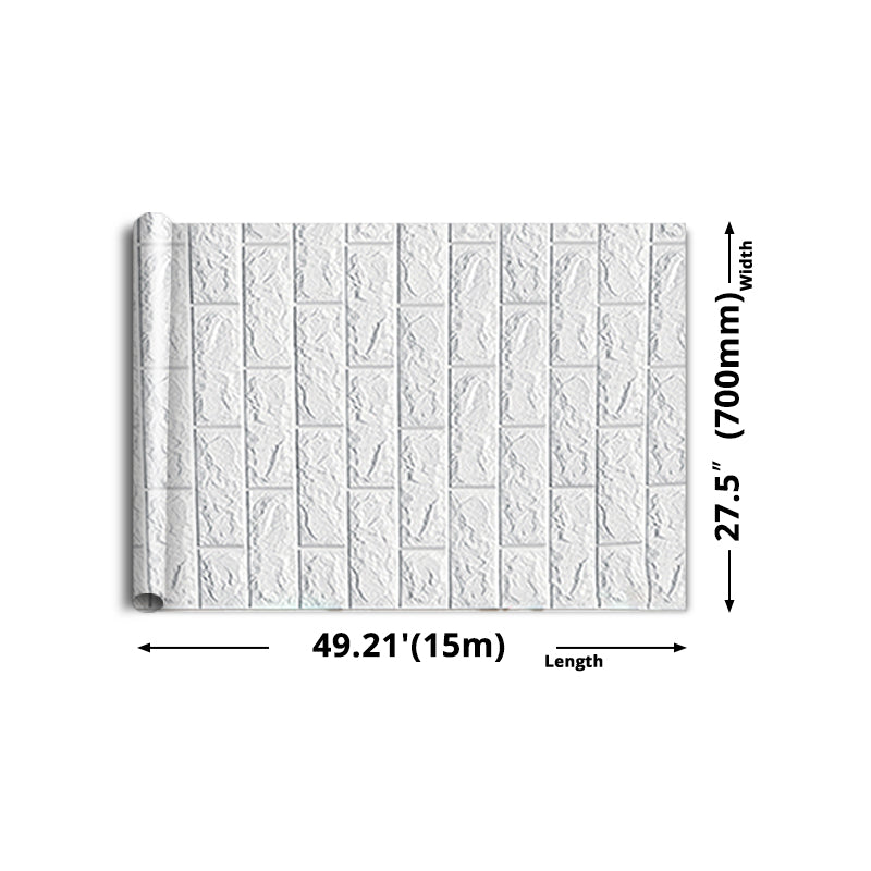 Foam Waterproof Wall Paneling Living Room 3D Faux Brick Peel and Stick