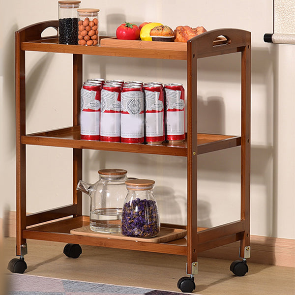 Open Storage Kitchen Trolley Home Dining Manufactured Wood Kitchen Tro