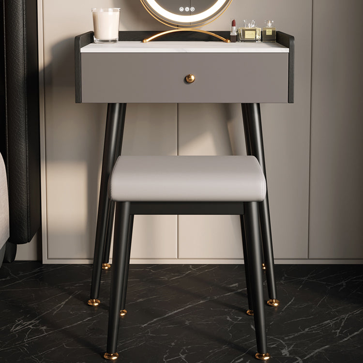 Contemporary Makeup Vanity Desk Stone Dressing Table with Drawer