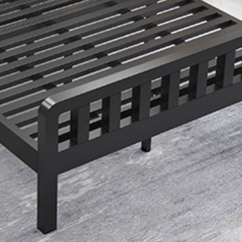 Contemporary Metal Bed Frame Solid Color Slat Bed with Custom Gold Leg